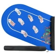 Jigitz Poker Mat Blue and White Card Game Rubber Mat with Playing Dice ...
