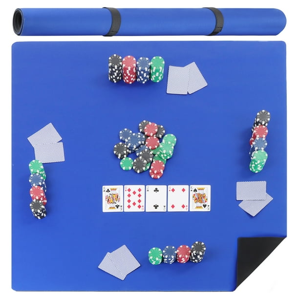 Jigitz Table Game Mat Blue - Board Game Table Cover Mat 32.6in x 32.6in ...