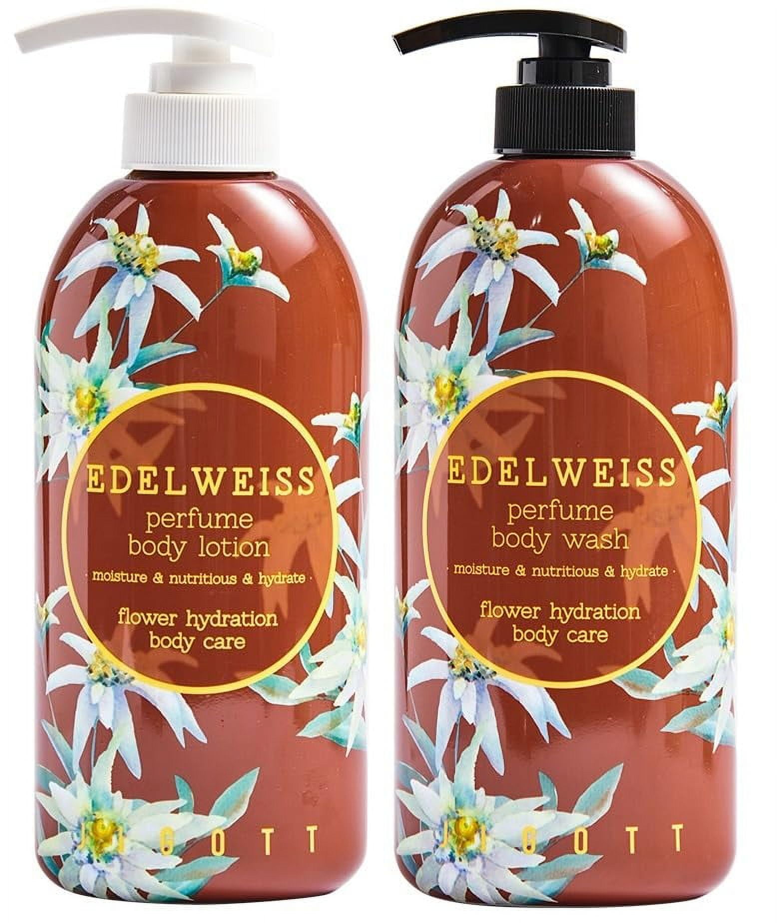Jigott Edelweiss Perfume Body Wash 25.36 FL OZ / 750ml + Edelweiss ...