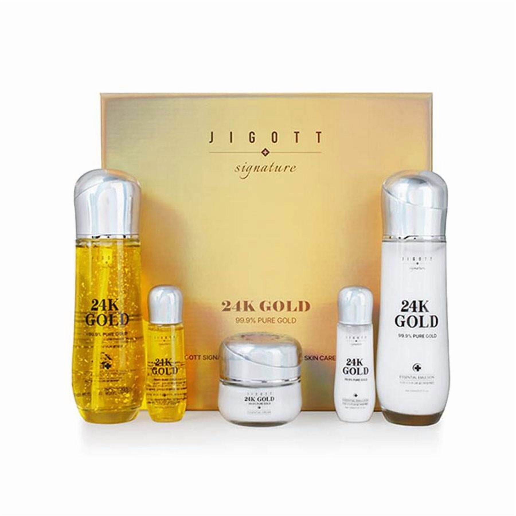 Jigott Signature 24K Gold Essential Skin Care 3 Set Toner, Emulsion ...