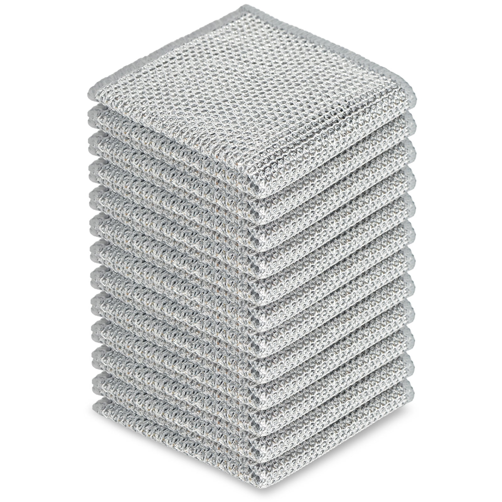 Jigreat 12 Pcs Wire Dishwashing Rags, Multipurpose Non Scratch ...