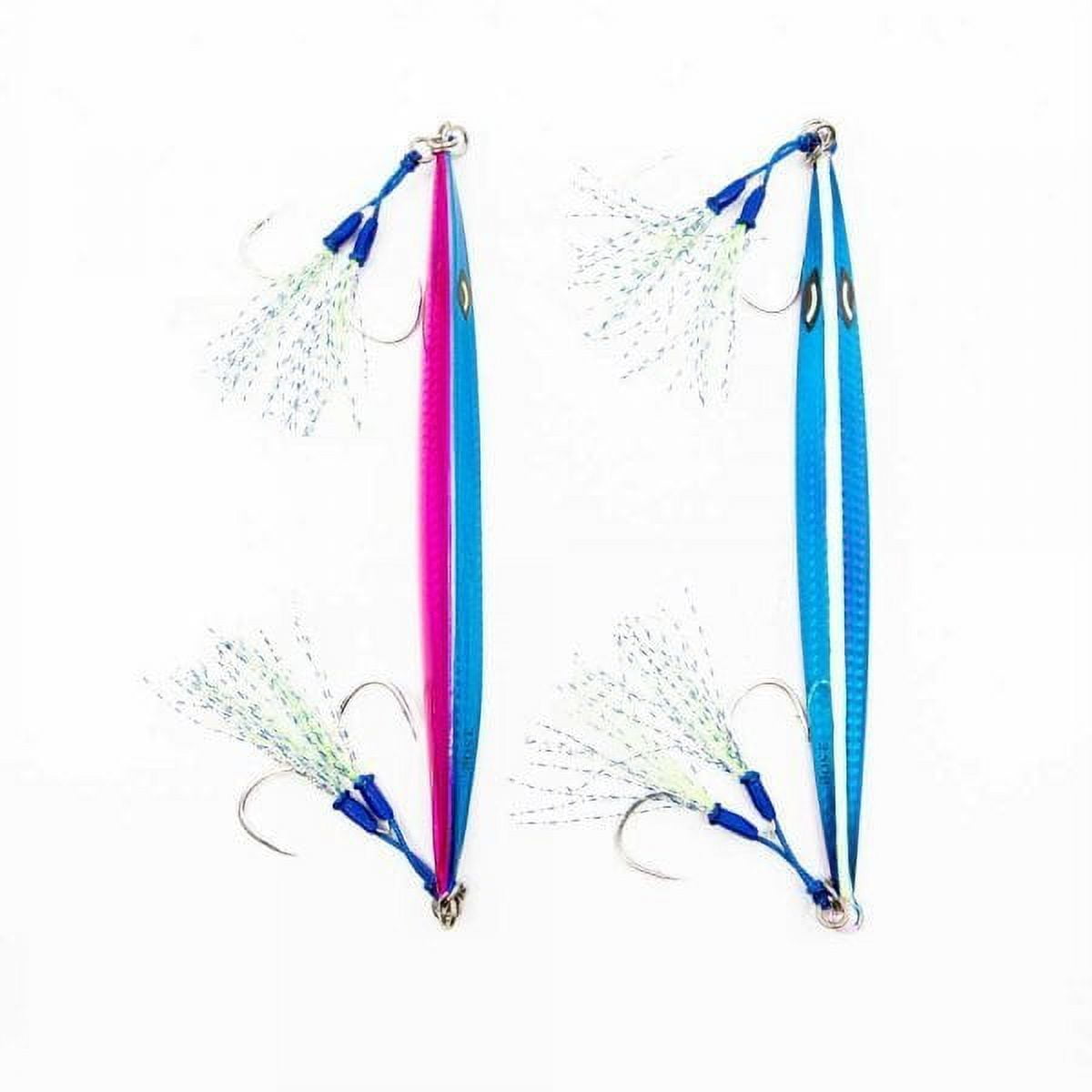 Jigs R Us Mobster Slow Pitch Jig Blue-Purple Glow 250g Rigged with Top ...