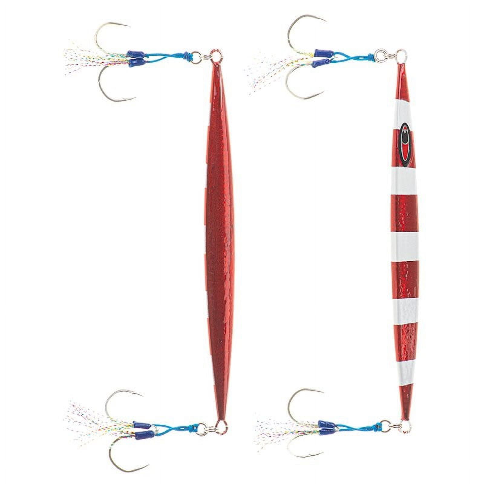 Jigs R Us Mobster Slow Pitch Jig Red Glow 250g Rigged with Top and ...