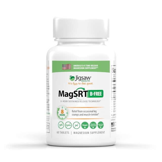 Jigsaw Health MAG SRT Magnesium Supplement (Mag SRT B-Free, 60 Count ...