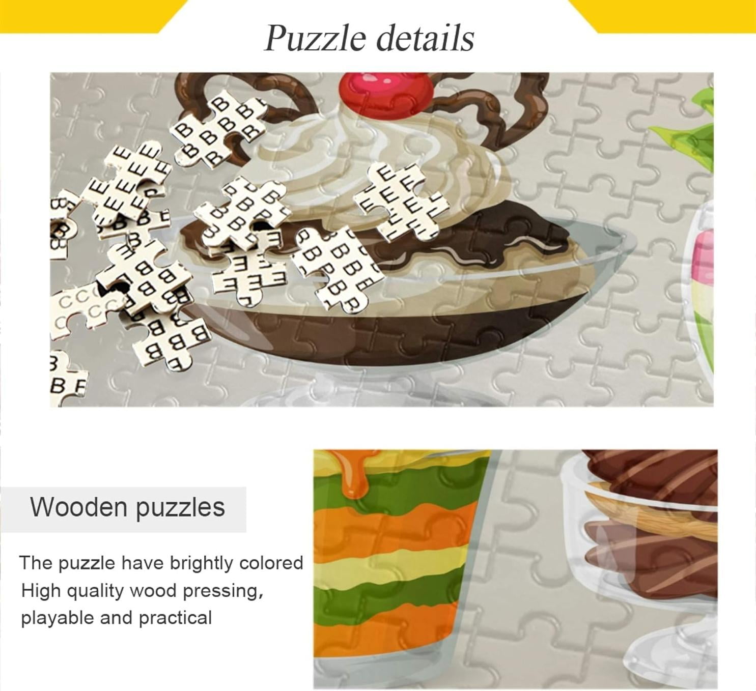Jigsaw Puzzle 1000 Piece Cakes Wooden Puzzle , Intellectual ...