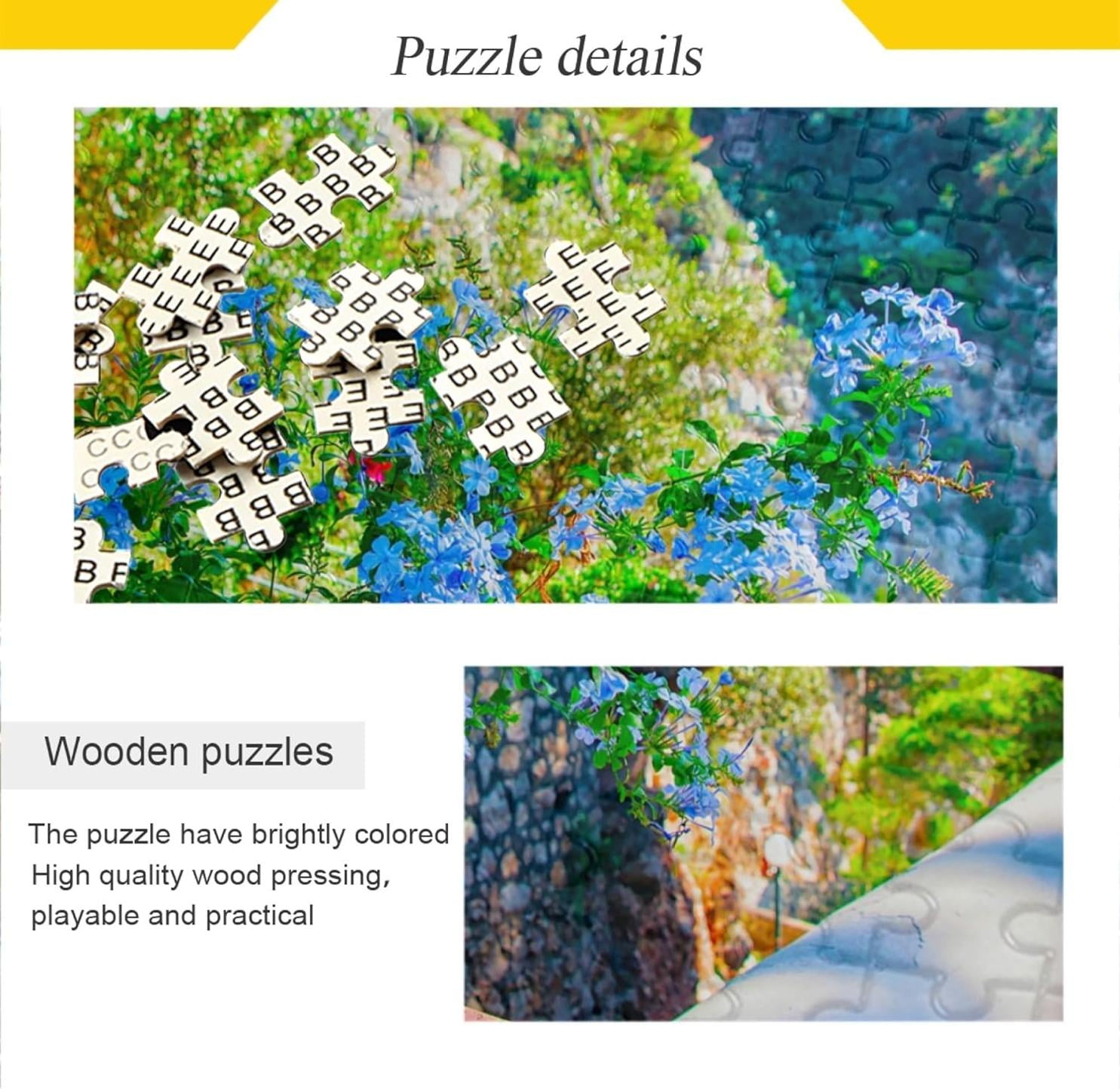 Jigsaw Puzzle 1000 Piece Flowers in Pots Wooden Puzzle , Intellectual ...