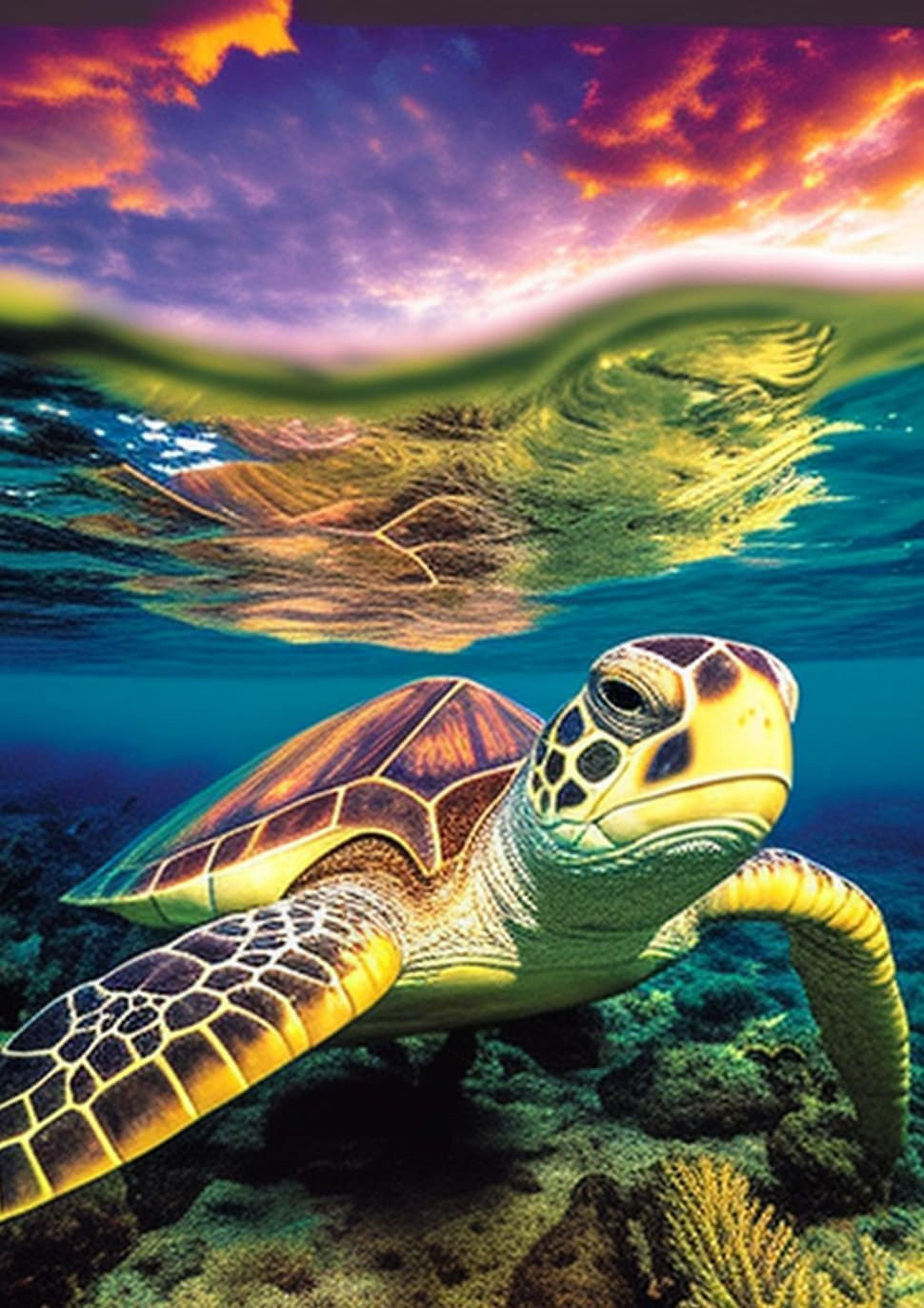 Jigsaw Puzzle 1000 Piece Peculiar Sea Turtle Animal Themed-Turtle ...