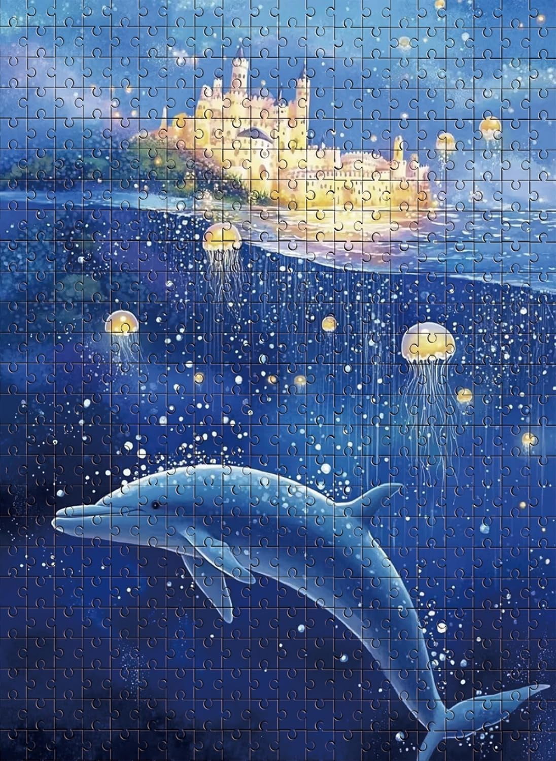Jigsaw Puzzle 1000 Pieces for Adults Dolphin Jigsaw Puzzle, Luminous ...