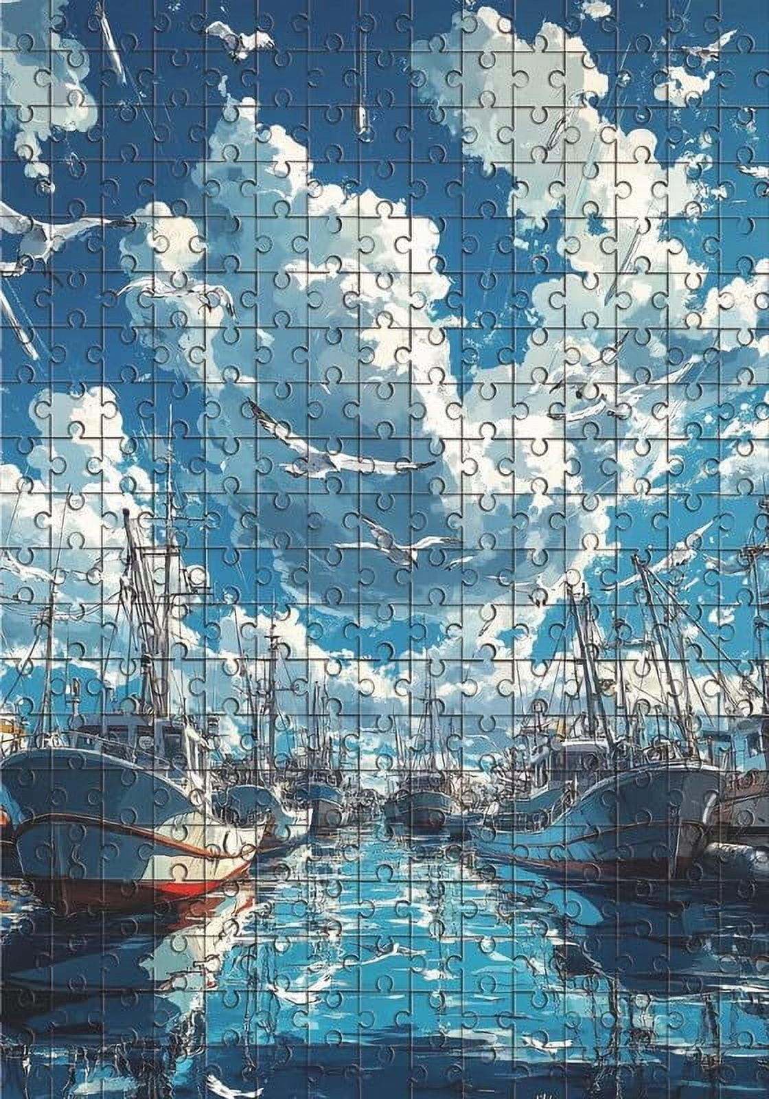 Jigsaw Puzzle 1000 Pieces for Adults Sailboat was Moored at The Dock ...