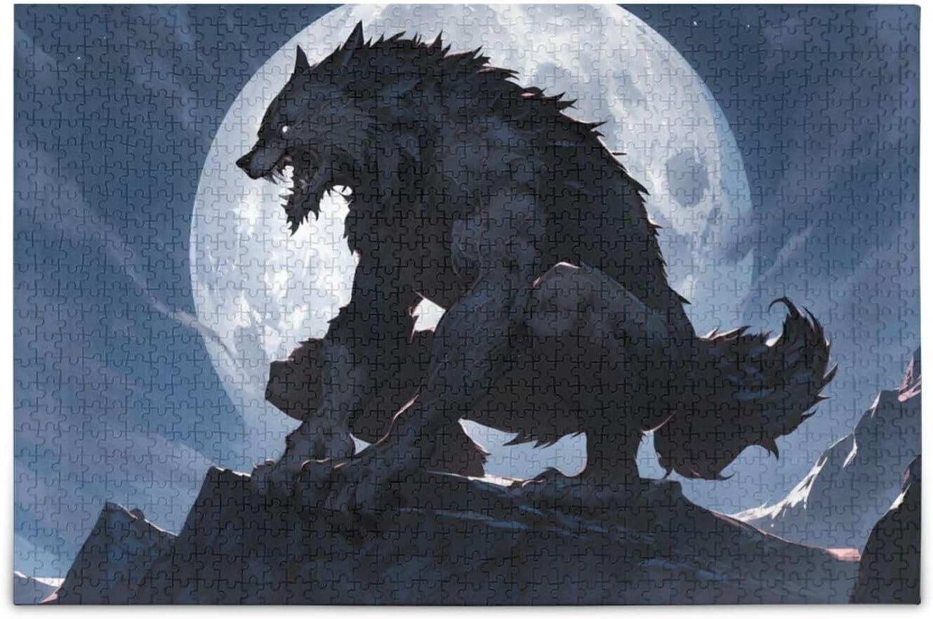 Jigsaw Puzzle 1000 Pieces-Terrifying Werewolf Picture, Zigsaw Puzzles ...