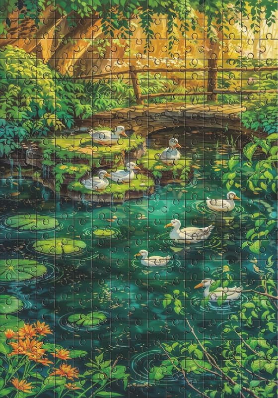 Jigsaw Puzzle 1000 Pieces for Adults Dawn Duck Pond Challenging ...