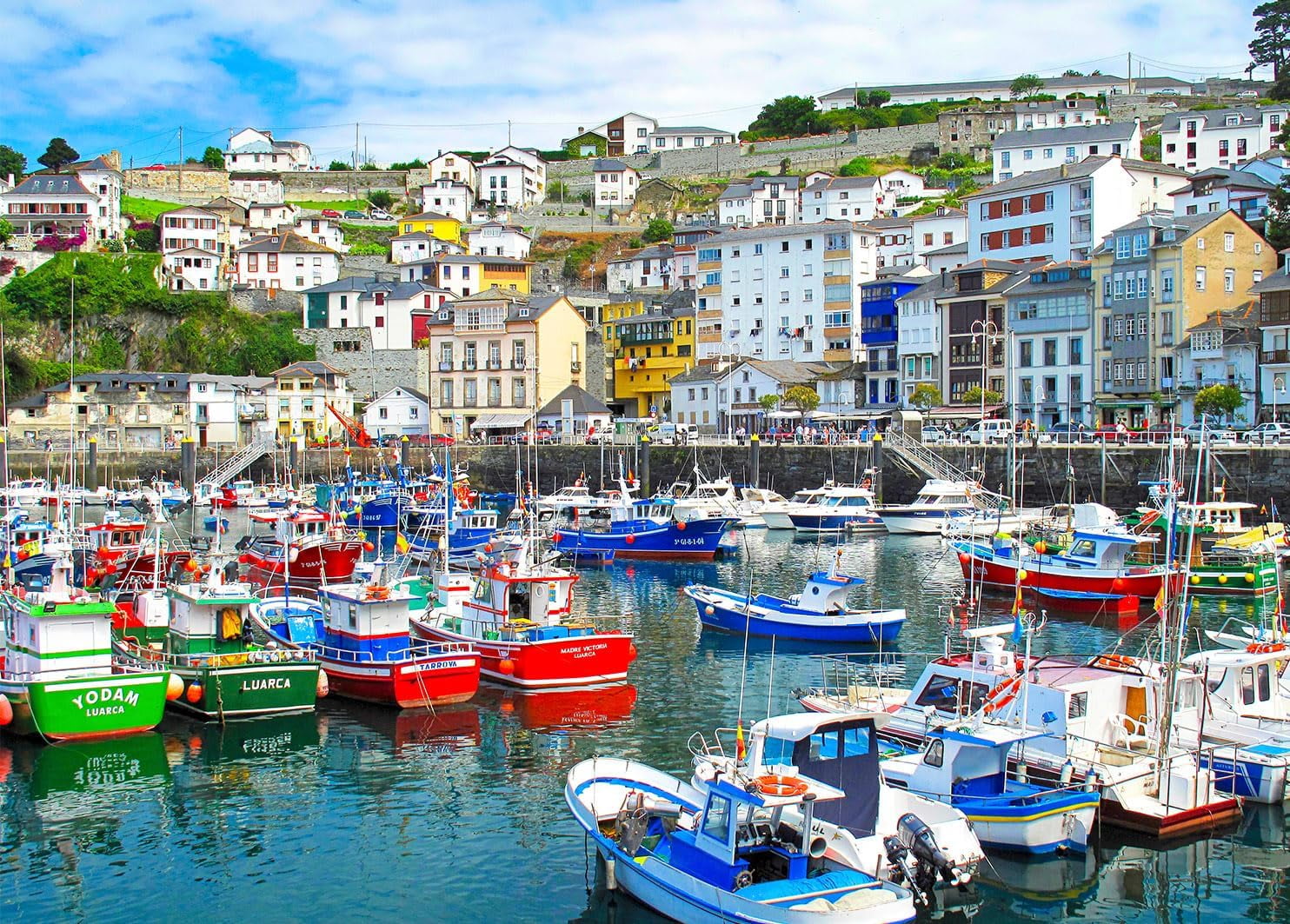 Jigsaw Puzzle 1000 Pieces for Adults Luarca Harbor Spain Challenging ...