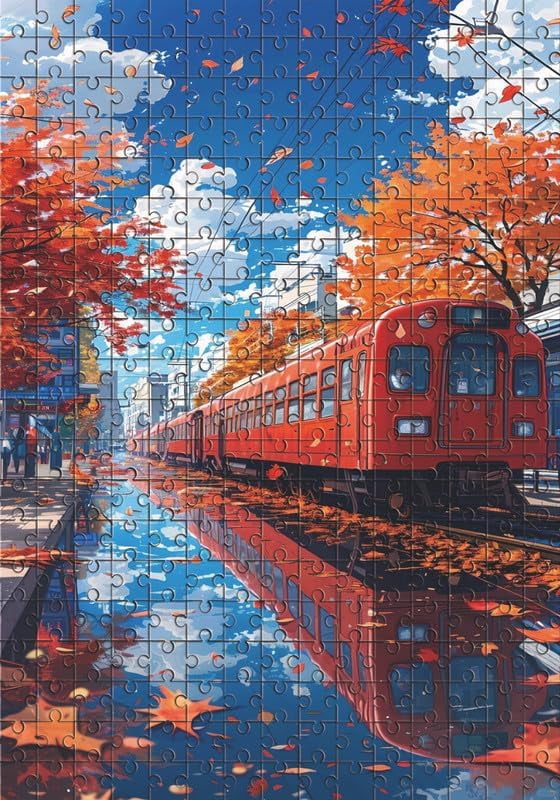 Jigsaw Puzzle 1000 Pieces for Adults Maple Leaf Railcar Challenging ...
