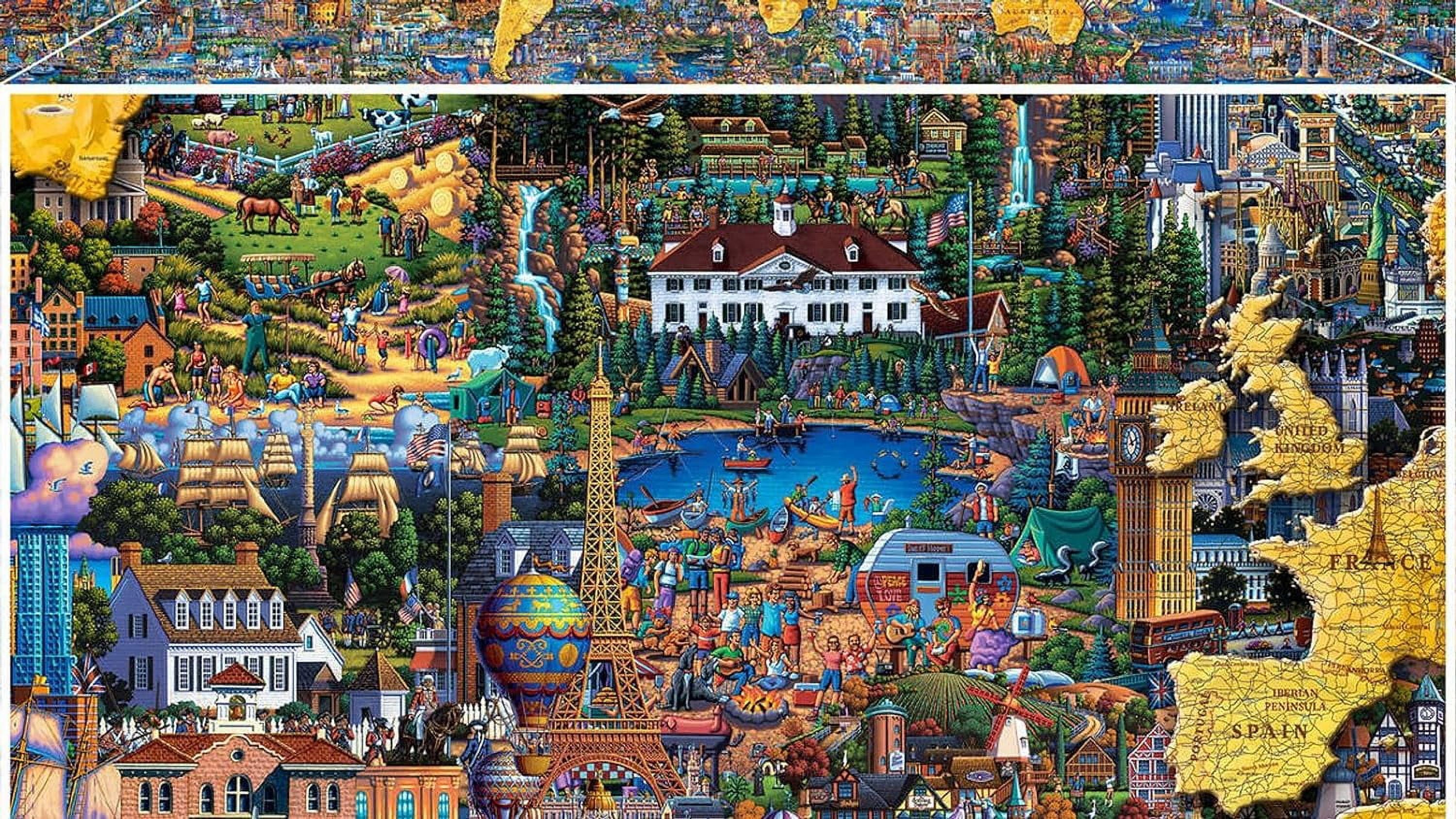 Jigsaw Puzzle 300 Piece for Adults -Dowdle - National Parks Map Holiday ...
