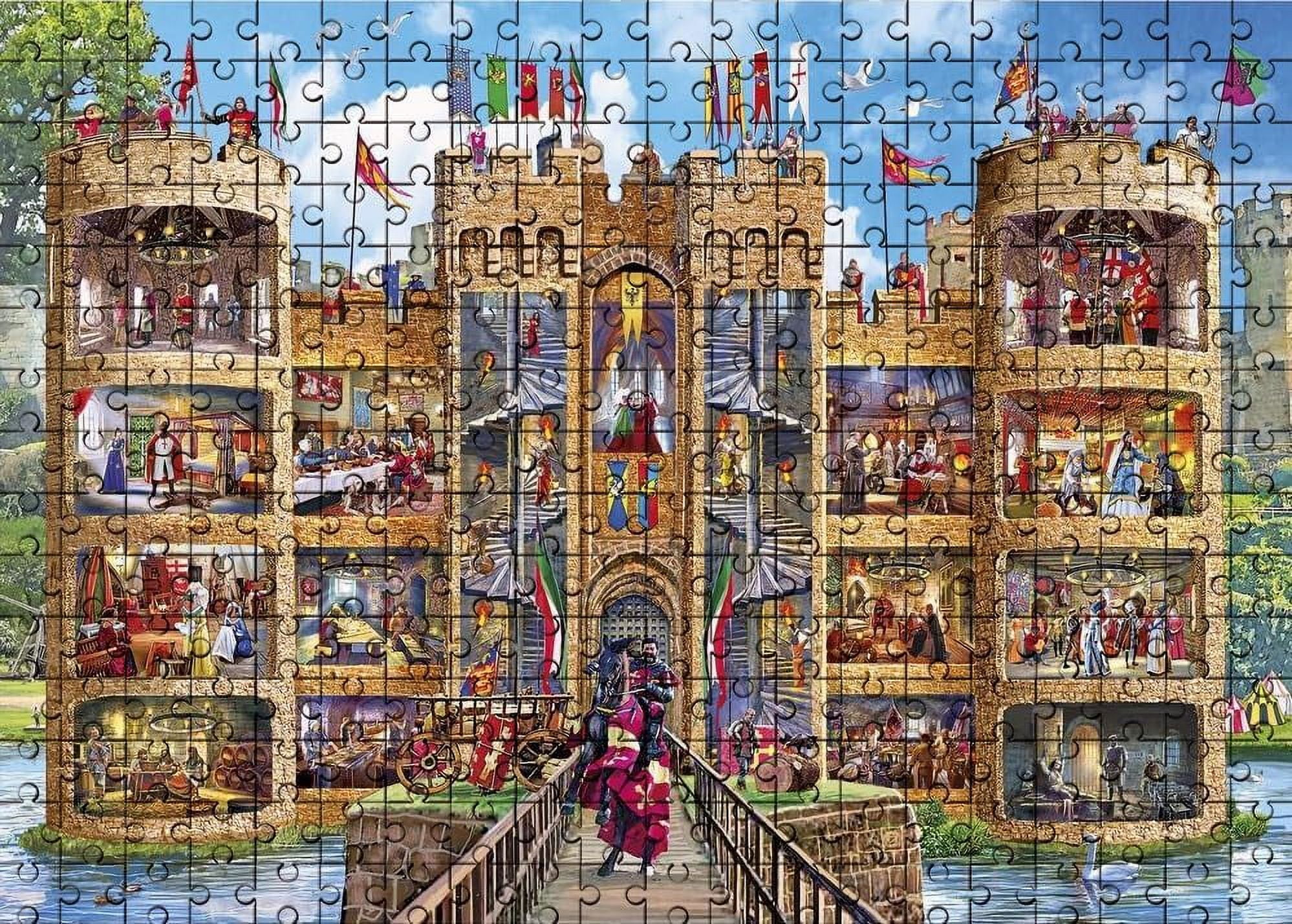 Jigsaw Puzzle 300 Pieces for Adults Castle Cutaway Wooden Puzzle ...