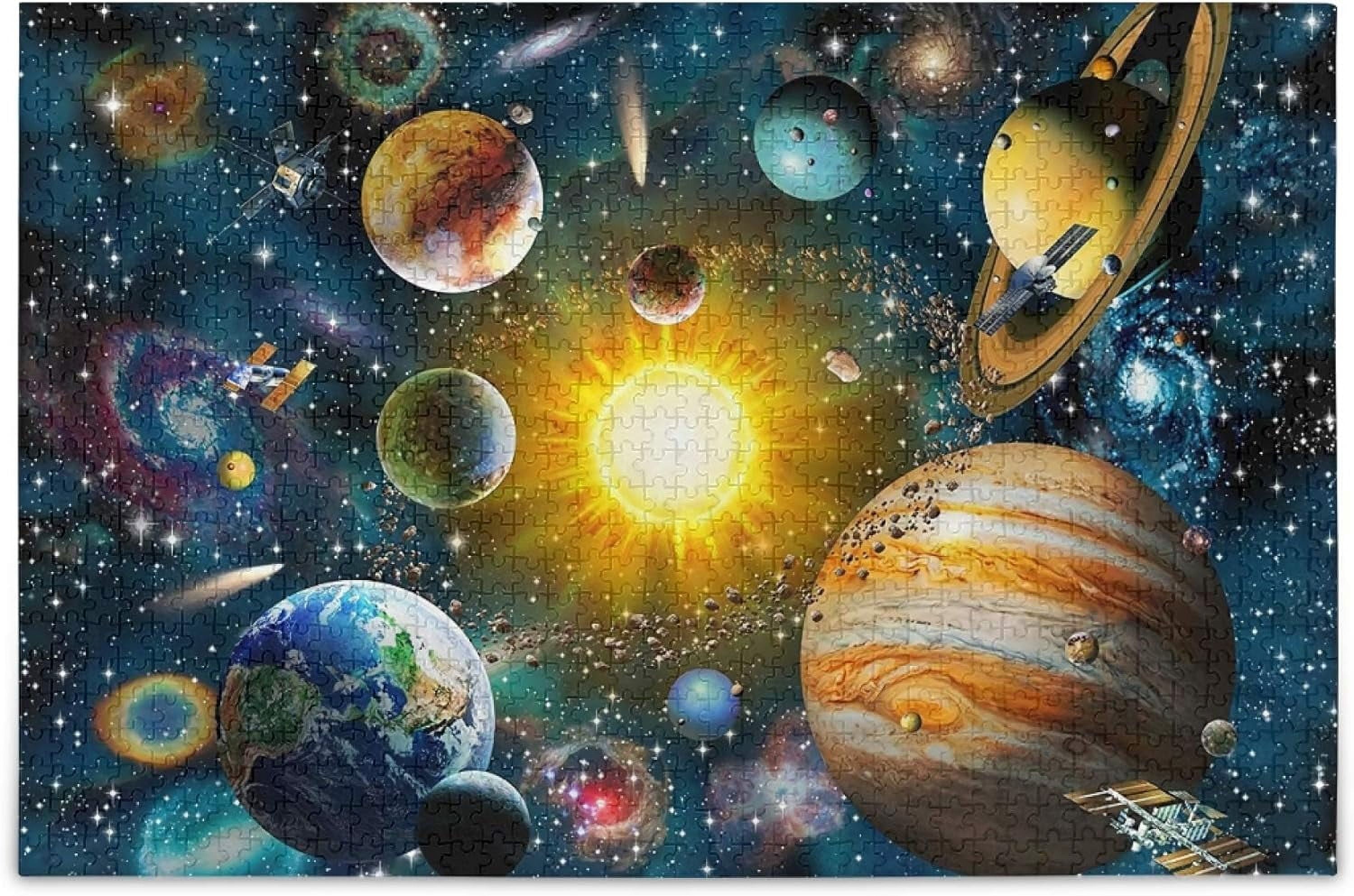 Jigsaw Puzzle 500 Piece Space Planet Wooden Puzzle , Intellectual ...
