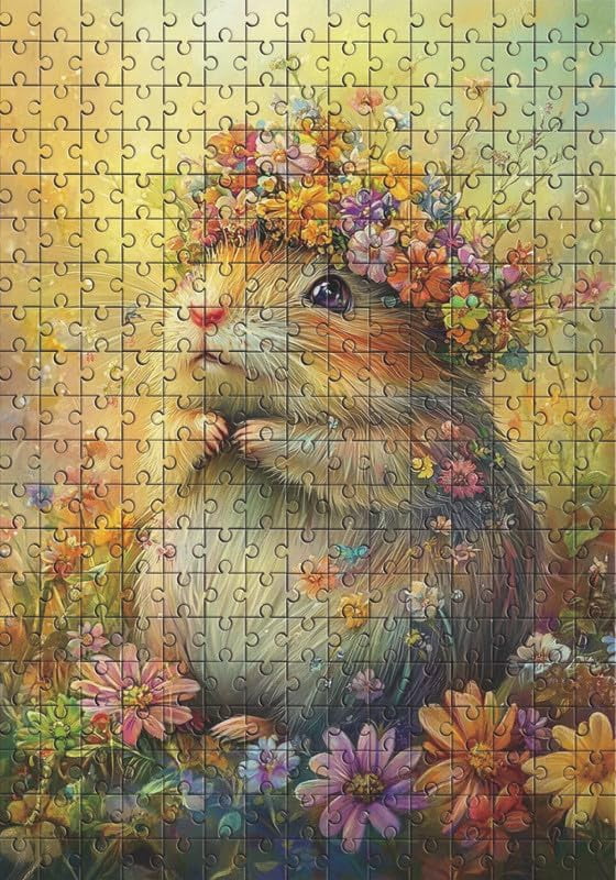 Jigsaw Puzzle 500 Pieces for Adults Hamsters with Garlands On Their ...