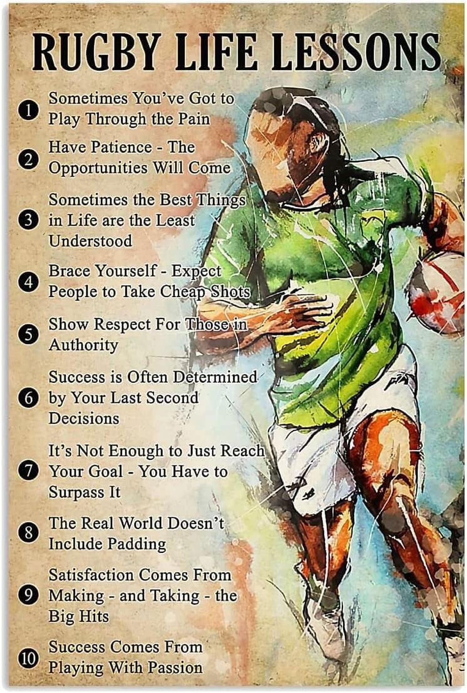 Jigsaw Puzzle 500 Pieces for Adults Rugby Player Art Rugby Life Lesson ...