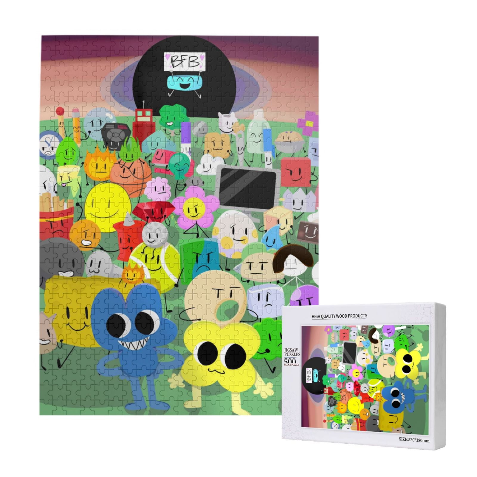 Jigsaw Puzzle 500 Pieces, Battle For Dream Island Bfdi Wooden Puzzle ...