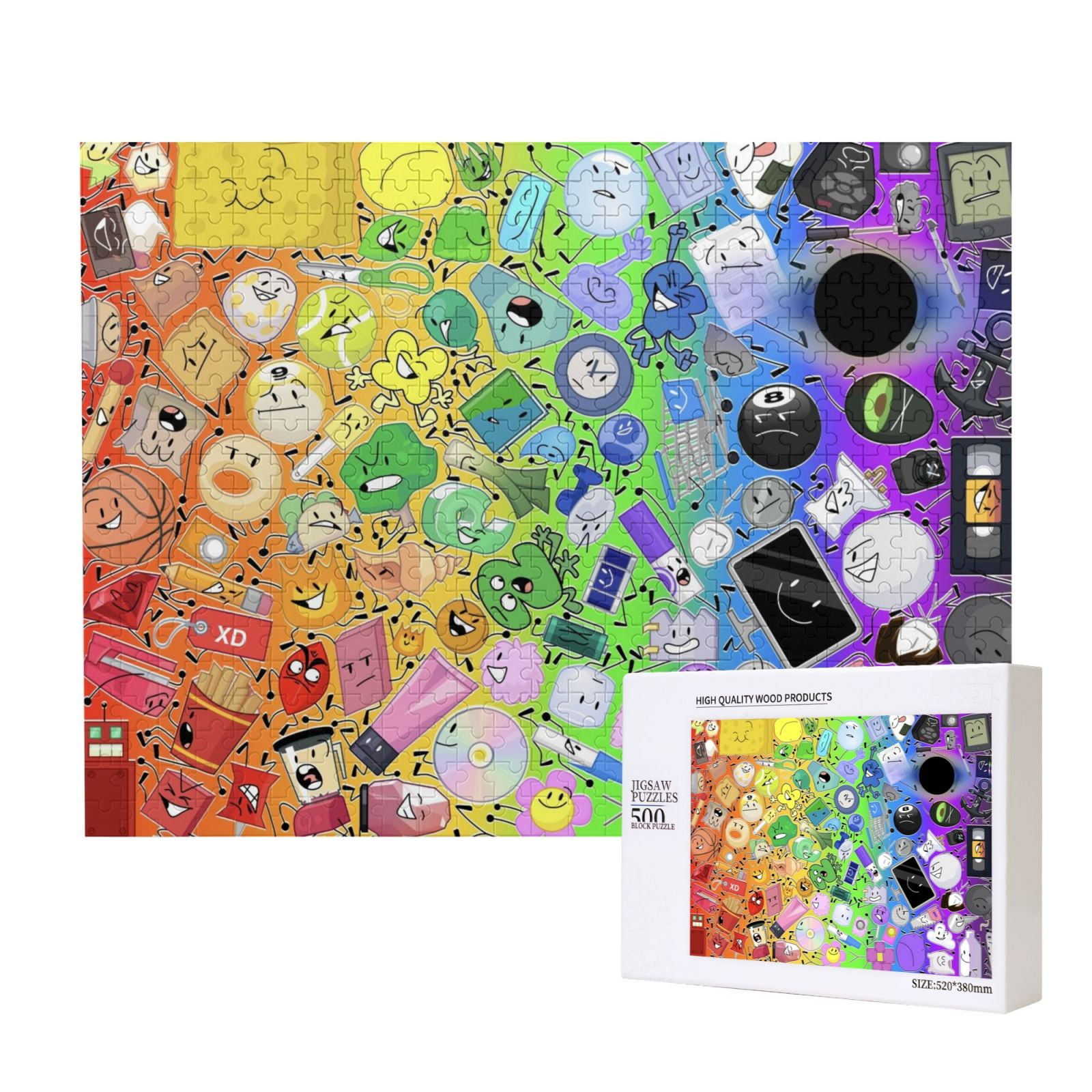 Jigsaw Puzzle 500 Pieces, Battle For Dream Island Bfdi Wooden Puzzle ...