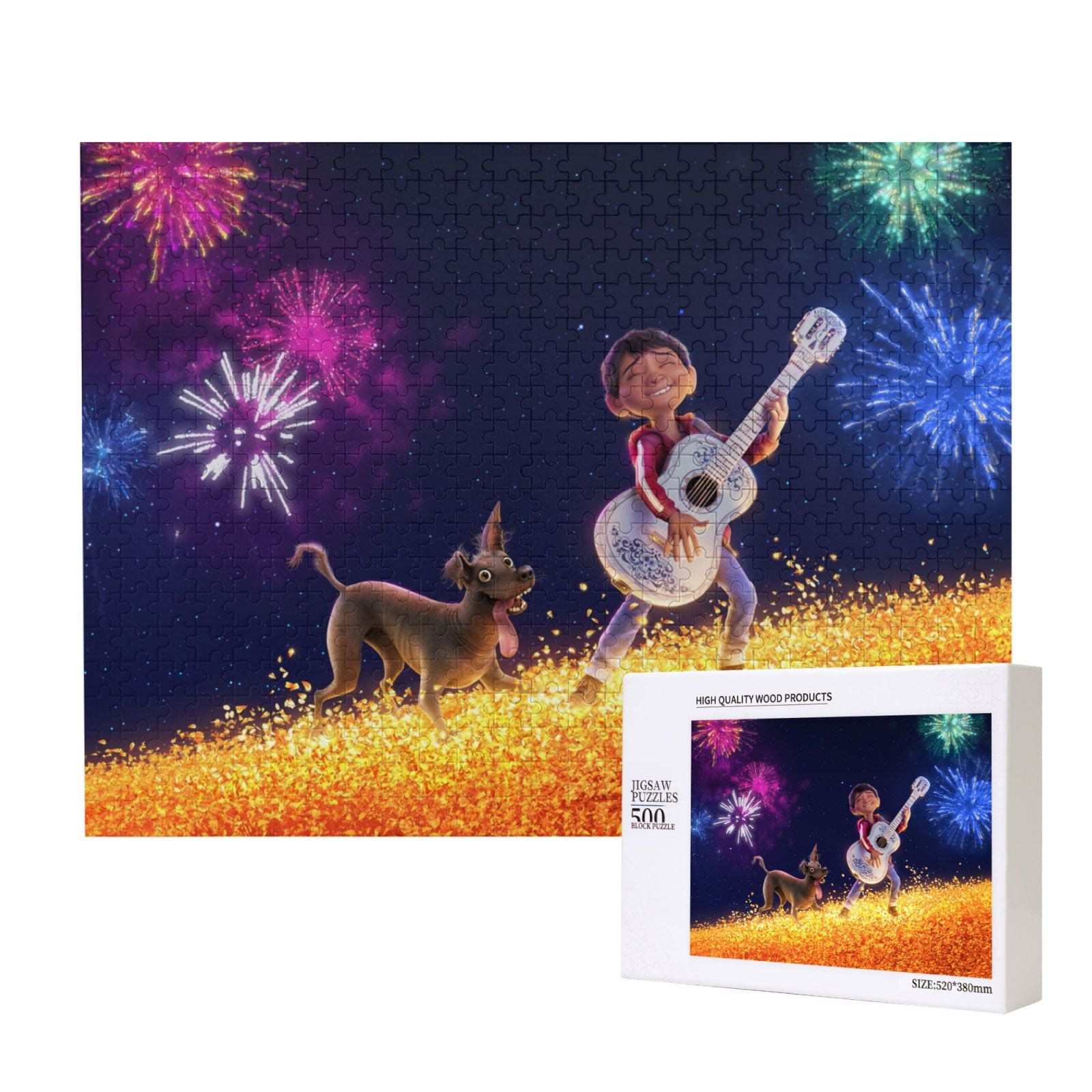 Jigsaw Puzzle 500 Pieces, Coco Jigsaw Puzzle Wooden Toys Stress Relief ...