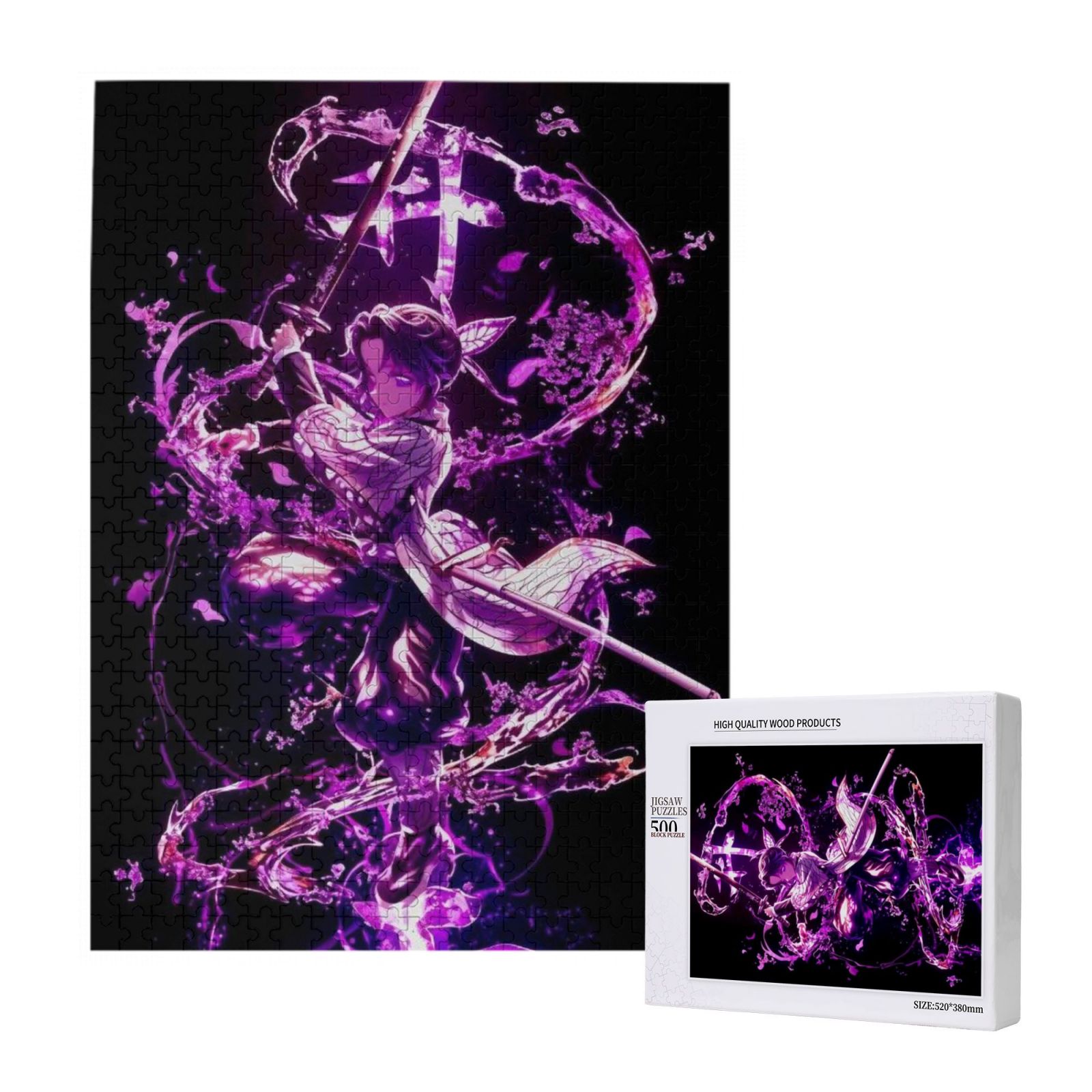Jigsaw Puzzle 500 Pieces, Demon Slayer Kochou Shinobu Wooden Puzzle ...