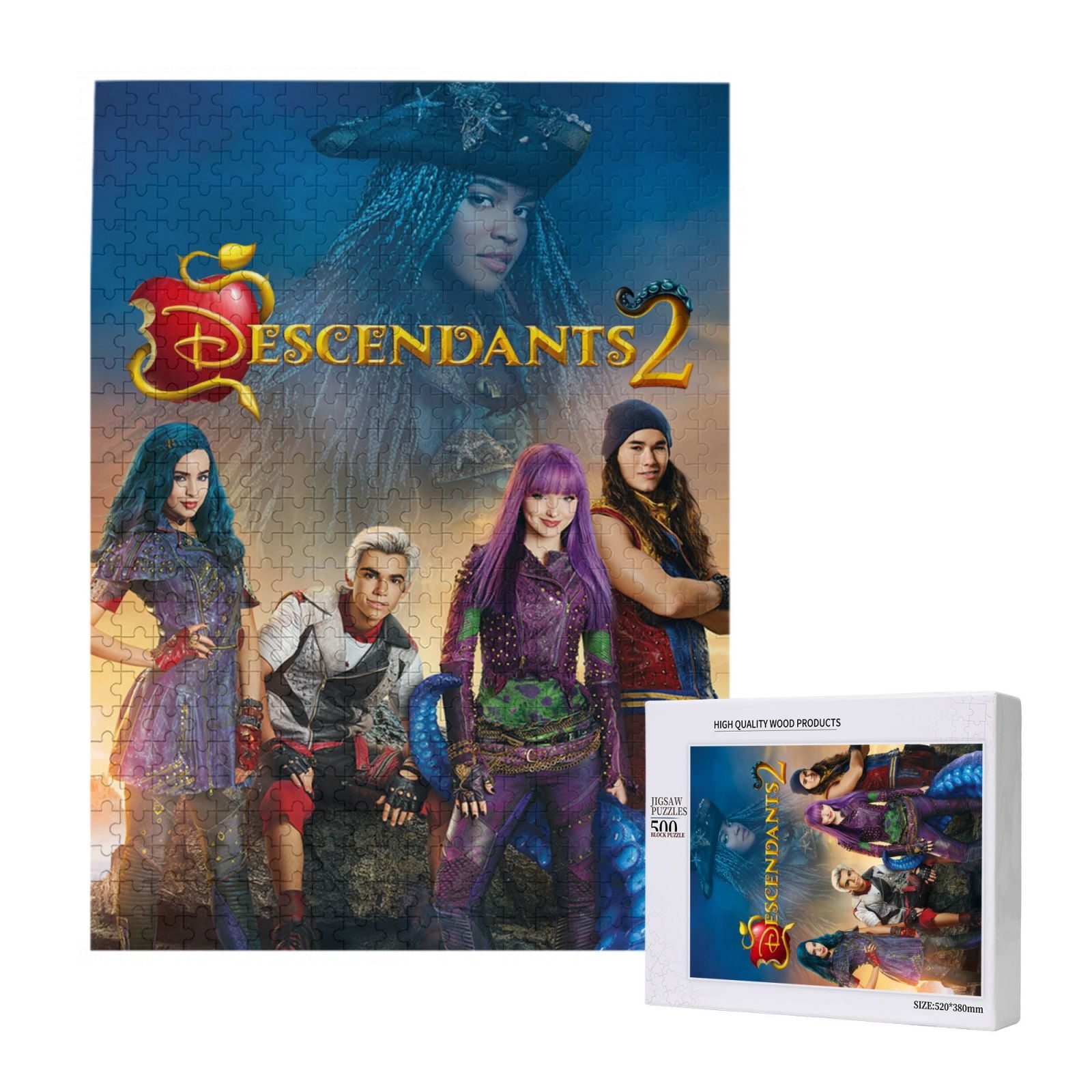 Jigsaw Puzzle 500 Pieces, Descendants Wooden Puzzle Picture Decorations ...