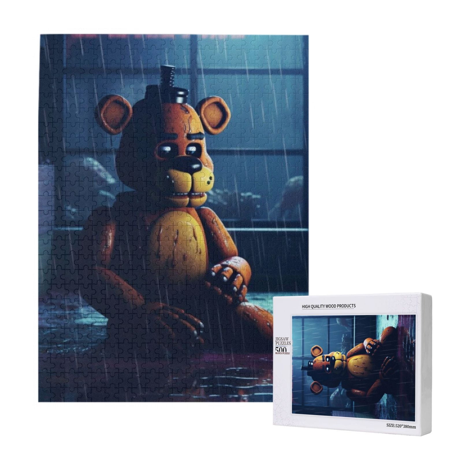 Jigsaw Puzzle 500 Pieces, Five Nights At Freddy's FNAF Wooden Puzzle ...