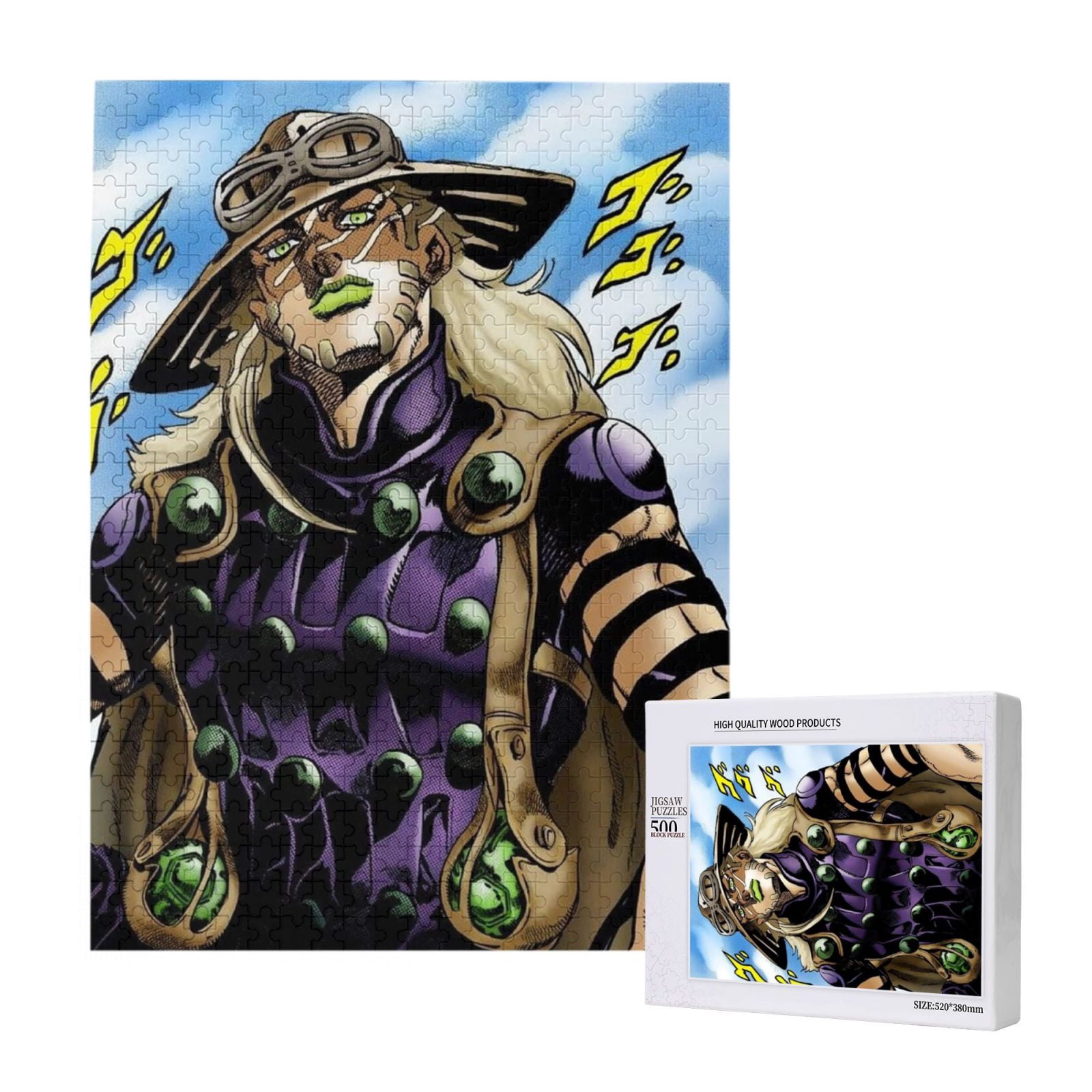 Jigsaw Puzzle 500 Pieces, Jojo's Bizarre Adventure Gyro Zeppeli Wooden ...