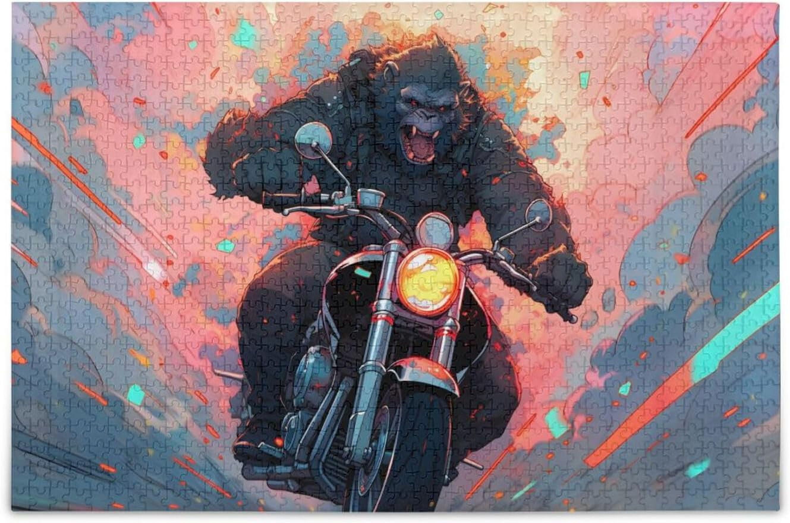 Jigsaw Puzzle 500 Pieces-Motor Gorilla Picture, Zigsaw Puzzles for ...