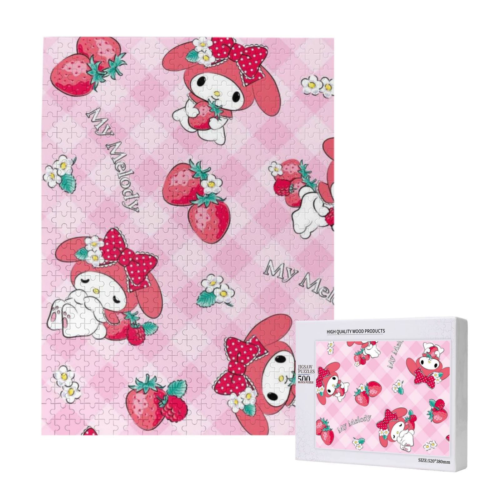 Jigsaw Puzzle 500 Pieces, My Melody Wooden Puzzle Picture Decorations ...
