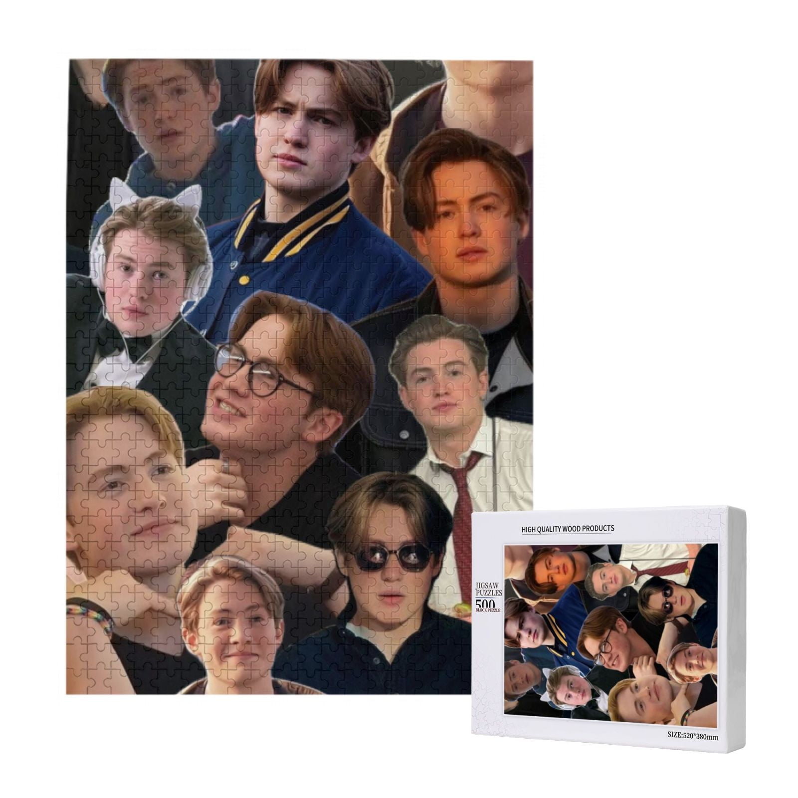 Jigsaw Puzzle 500 Pieces, Nick Nelson Kit Connor Wooden Puzzle Picture ...