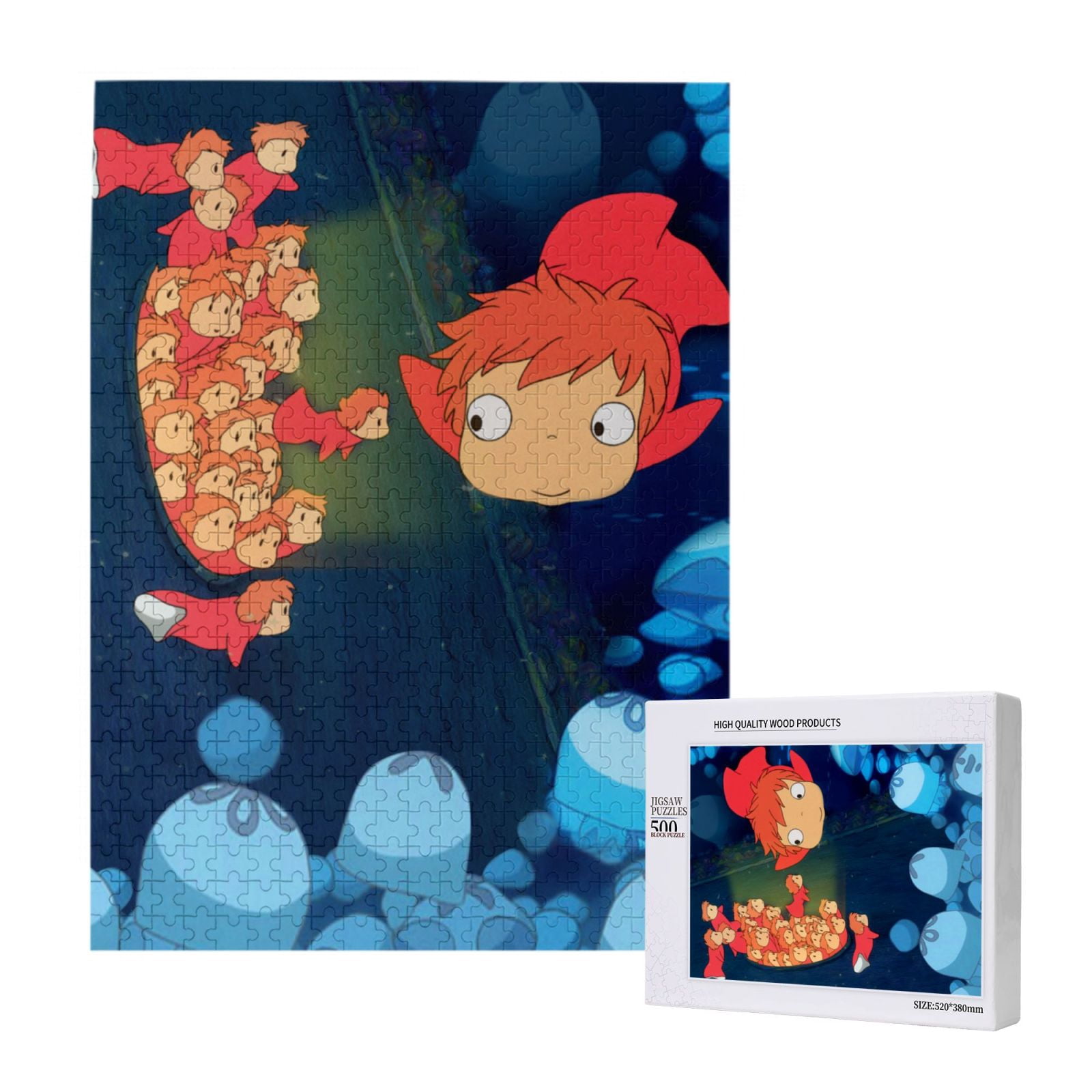 Jigsaw Puzzle 500 Pieces, Ponyo Wooden Puzzle Picture Decorations Toys ...