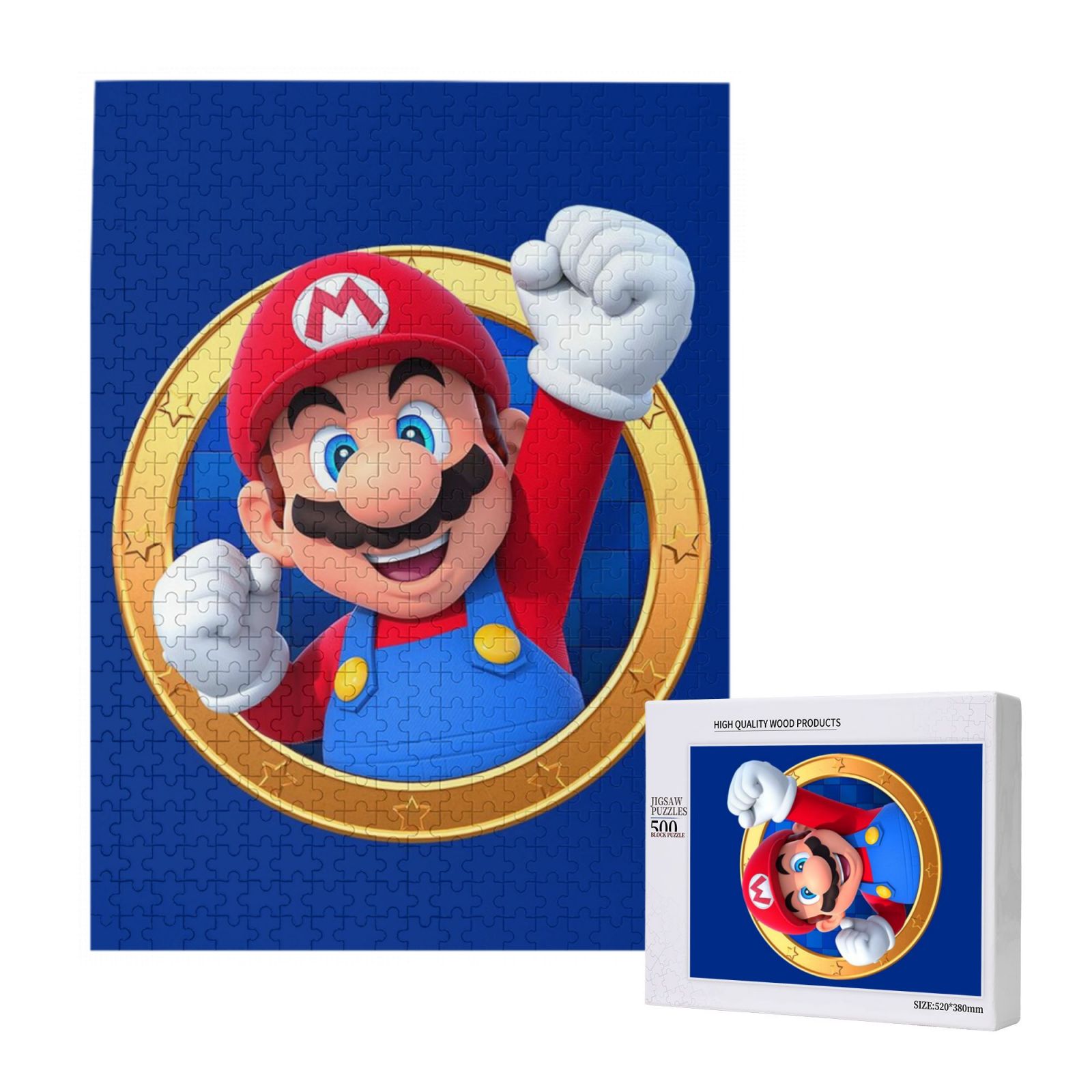 Jigsaw Puzzle 500 Pieces, Super Mario Wooden Puzzle Picture Decorations ...