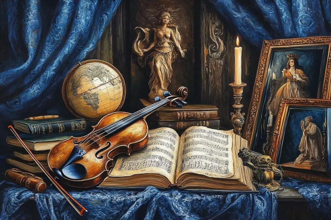 Jigsaw Puzzle 500 Pieces for Adults Violin and Sheet Music Scene ...