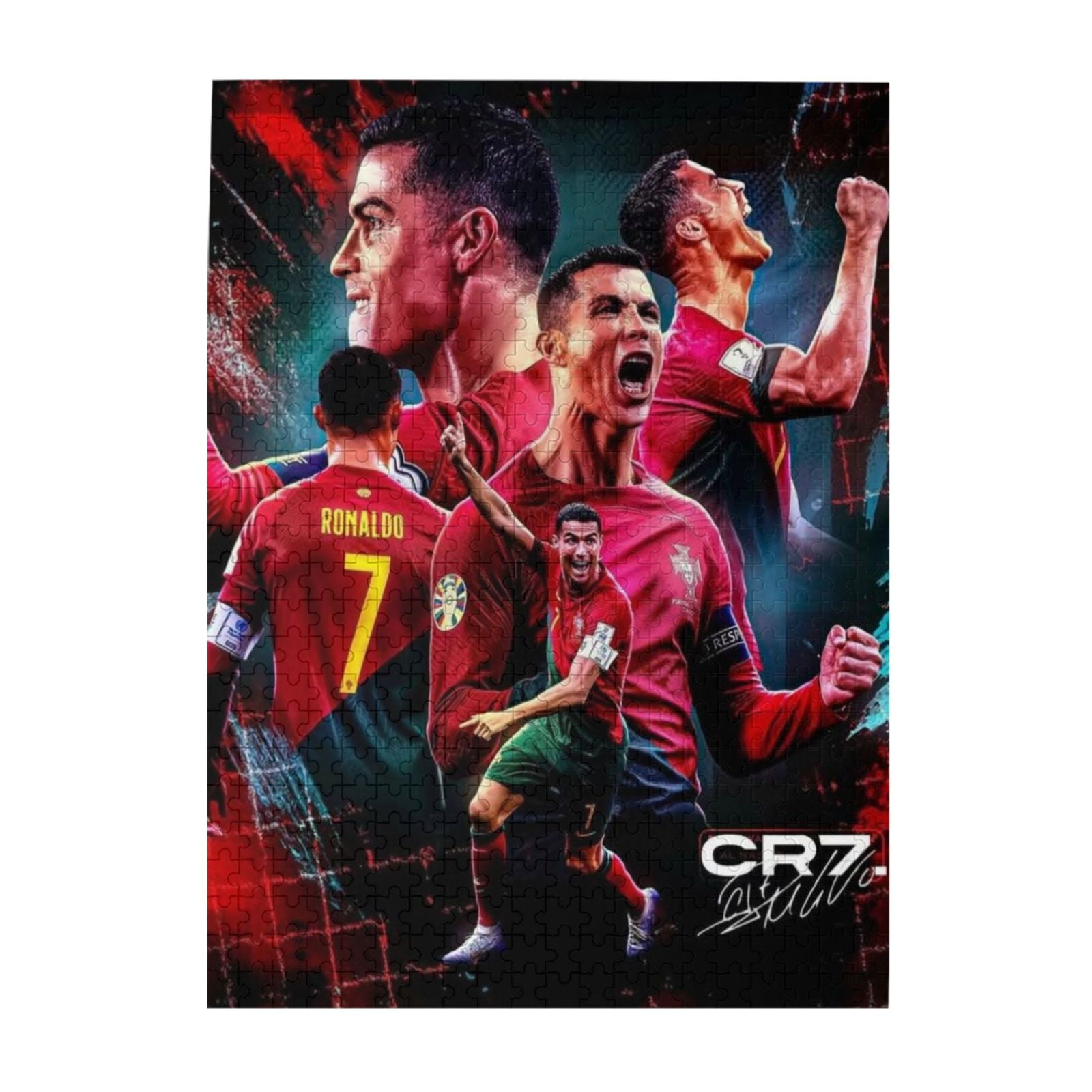 Jigsaw Puzzle 500PCS, Cristiano Ronaldo Picture CR7 Wooden Puzzle ...