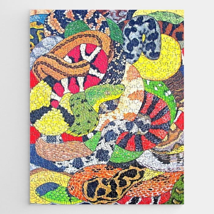 Jigsaw Puzzle for Adults - 1000 Piece - Colorful Snakes Jigsaw Puzzle ...