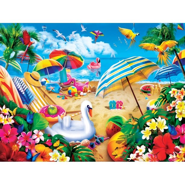 Jigsaw Puzzle for Adults - 500 Piece - Weekend Escape Beach Jigsaw ...