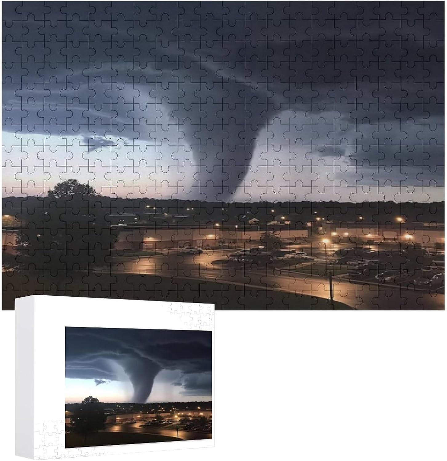 Jigsaw Puzzle For Adults Challenging Puzzle Extreme Tornado Near Busy ...