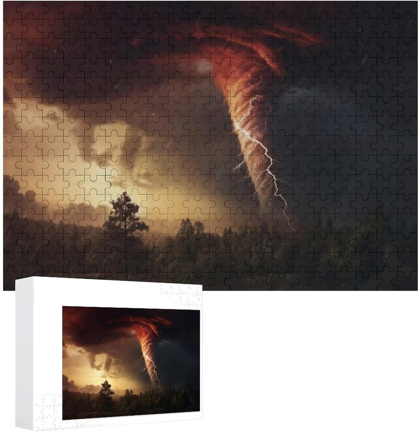 Jigsaw Puzzle For Adults Challenging Puzzle Tornado Amidst The Flames ...