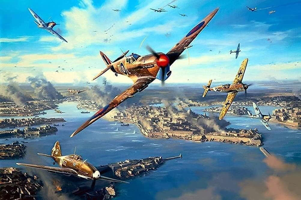 Jigsaw Puzzle for Adults, Fighter Plane Air Force The Second World War ...