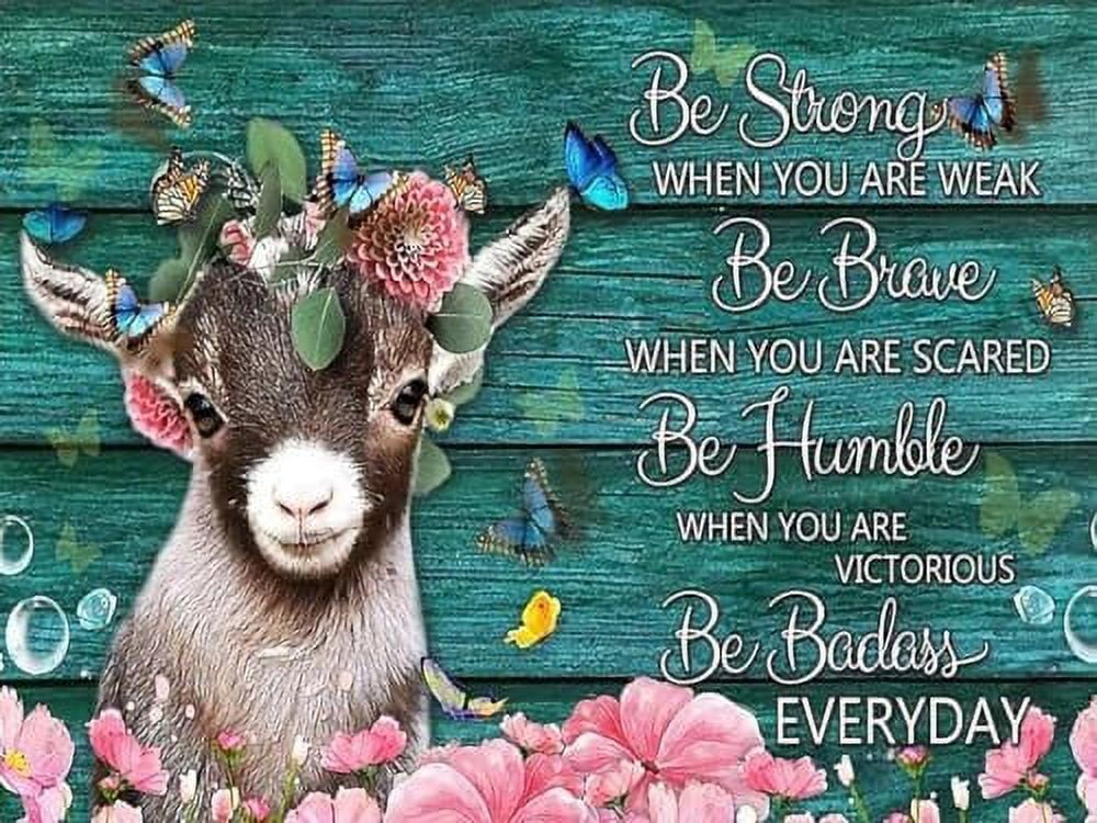 Jigsaw Puzzle for Adults, Goat Be Strong Be Brave Be Humble Be Badass ...