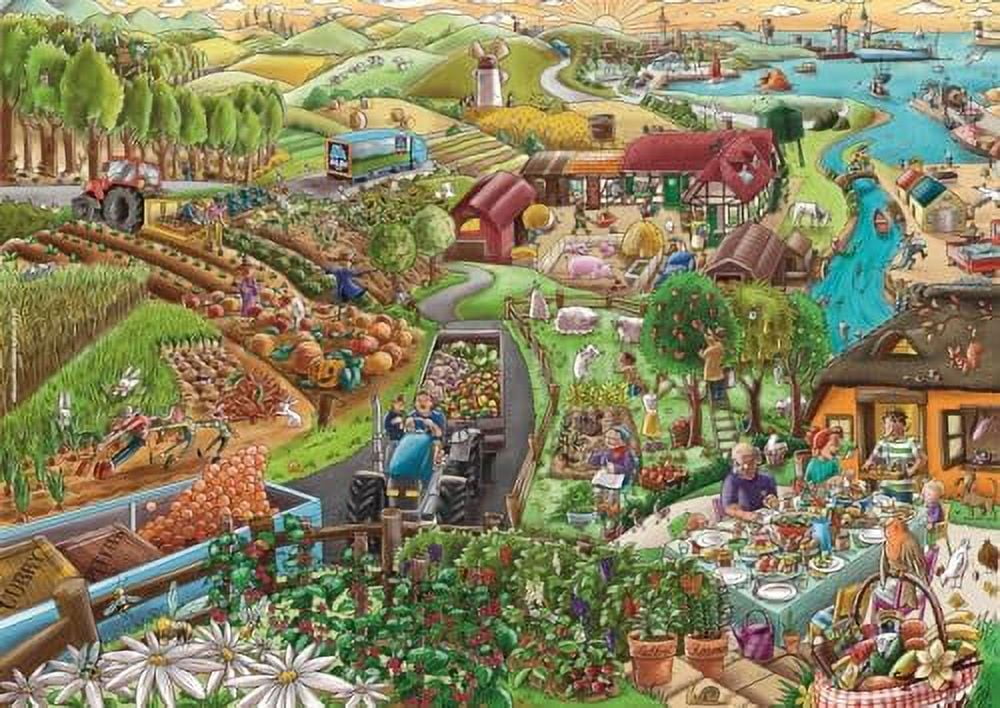 Jigsaw Puzzle for Adults, Rest After Work Farm - Busy Farming ...