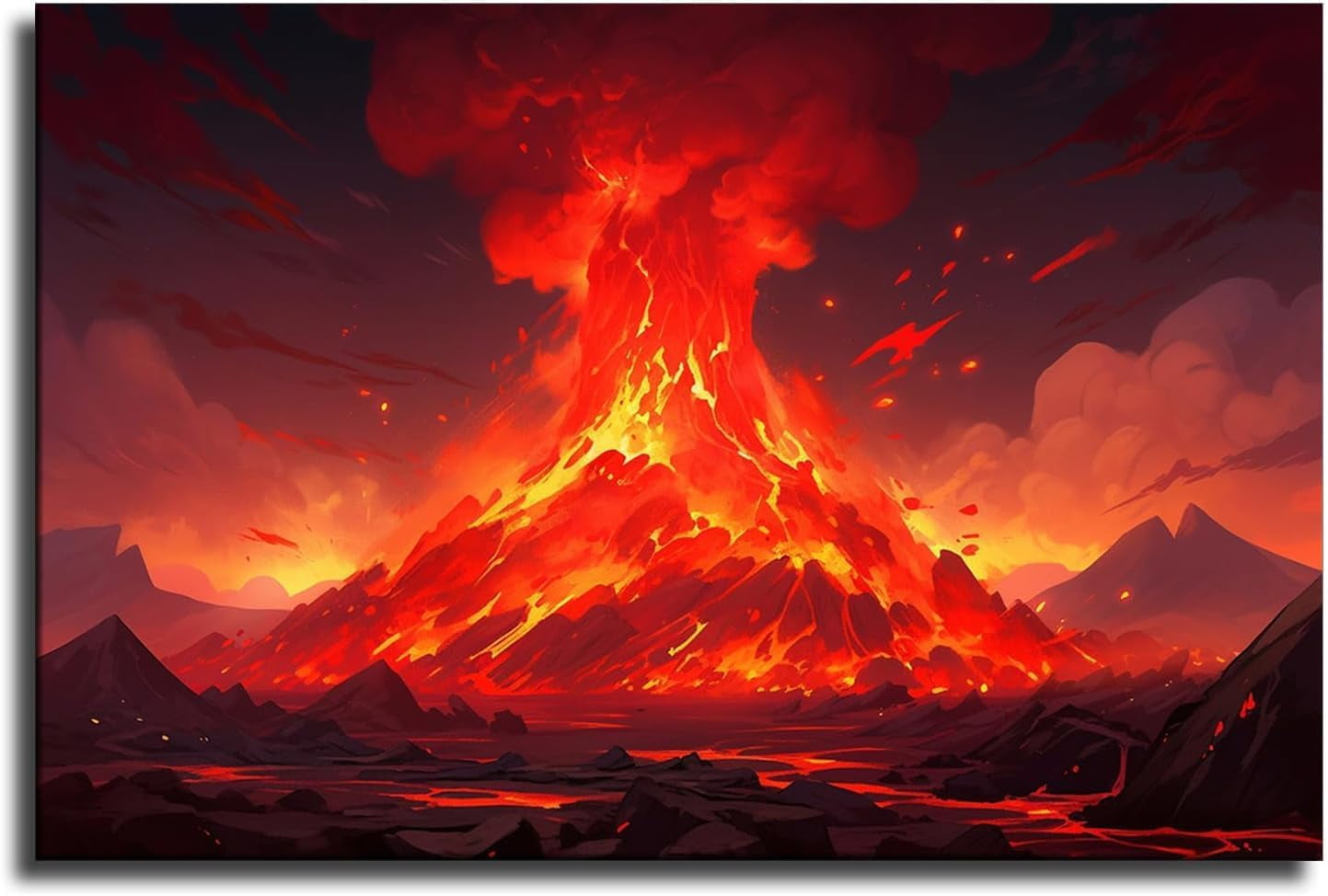 Jigsaw Puzzle for Adults -Volcanic Eruption Magma Nature -Wooden ...