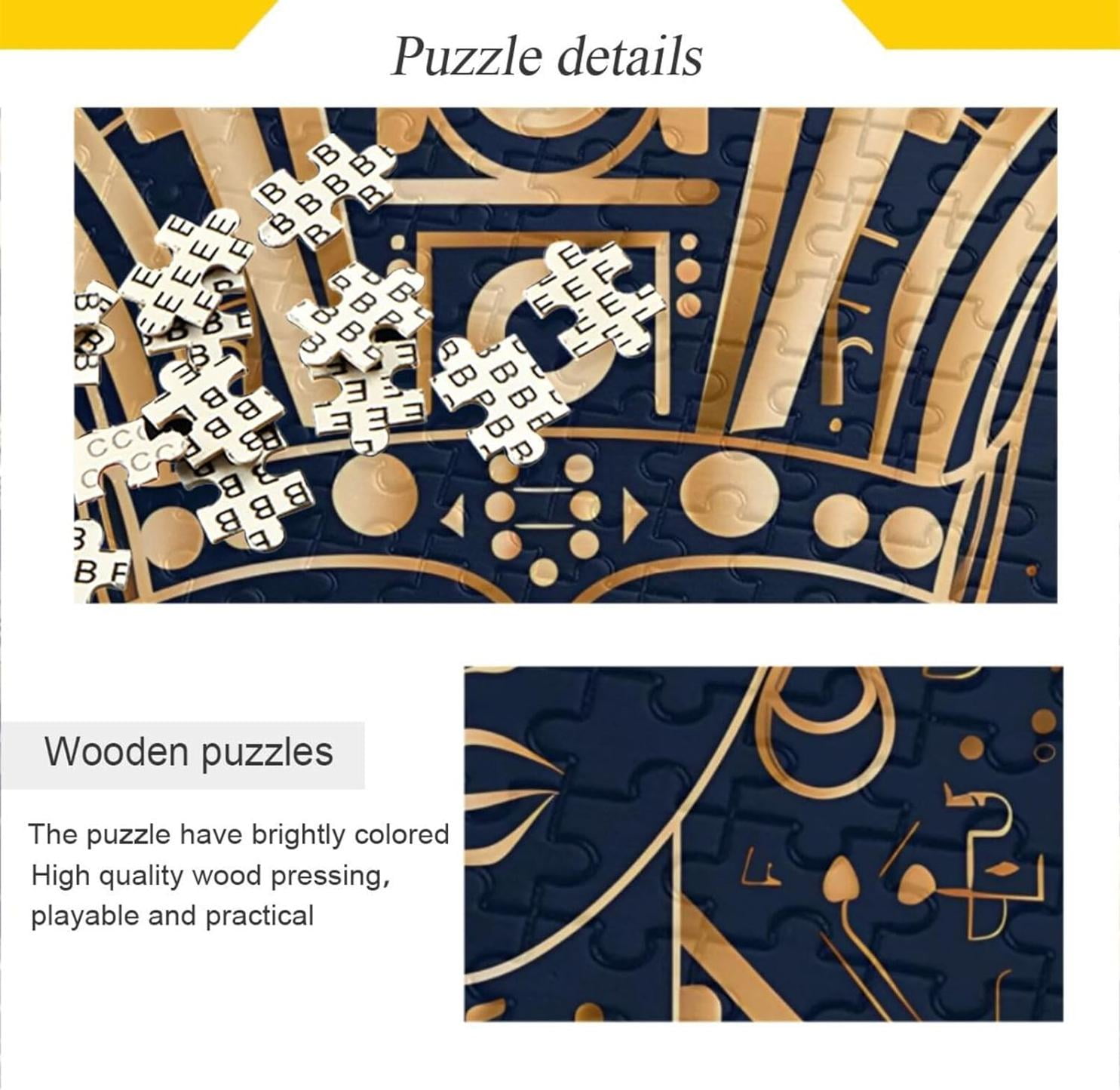 Jigsaw Puzzle Ancient Glyphs 1000 Pieces, Zigsaw with Alphabet ...