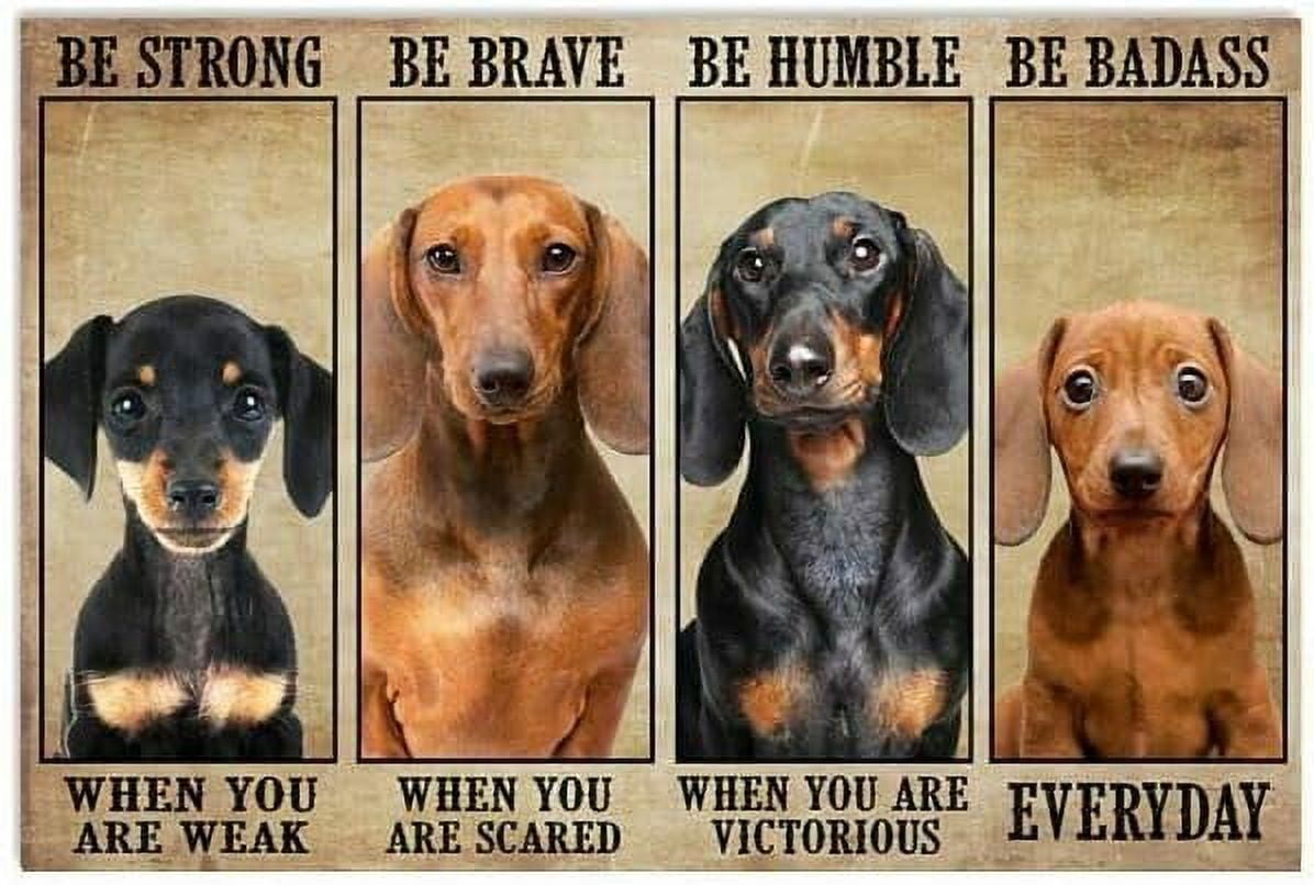 Jigsaw Puzzle Dachshund Be Strong Be Brave Be Humble Be Badass Wooden ...