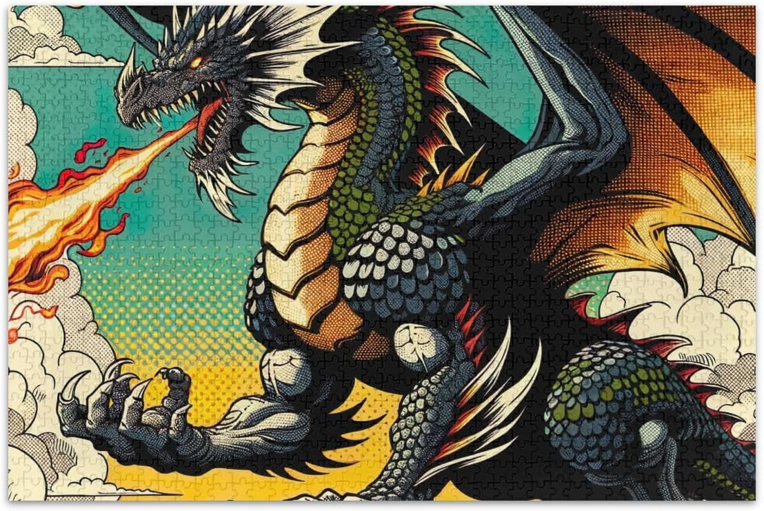 Jigsaw Puzzle Dragon And Fire Jigsaw Puzzles 500 Pieces For Adults jigsaw-puzzle-dragon-and-fire-jigsaw-puzzles-500-pieces-for-adults