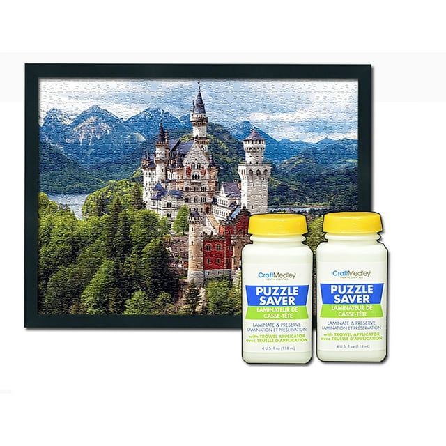 Solid Wood, UV Resistant Acrylic, Jigsaw Puzzle Frame Kit (26.5x38.5 ...