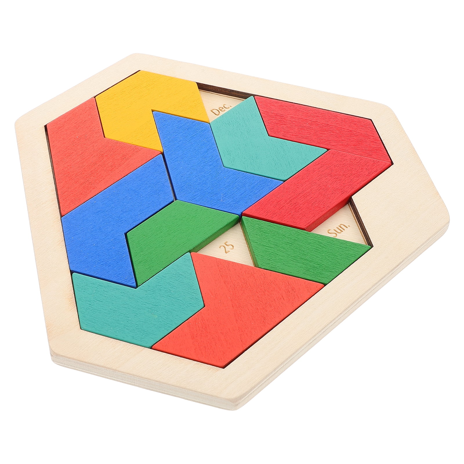 Masteelf Wooden Hexagon Puzzle for Kids and Adults Multicolor Toy ...