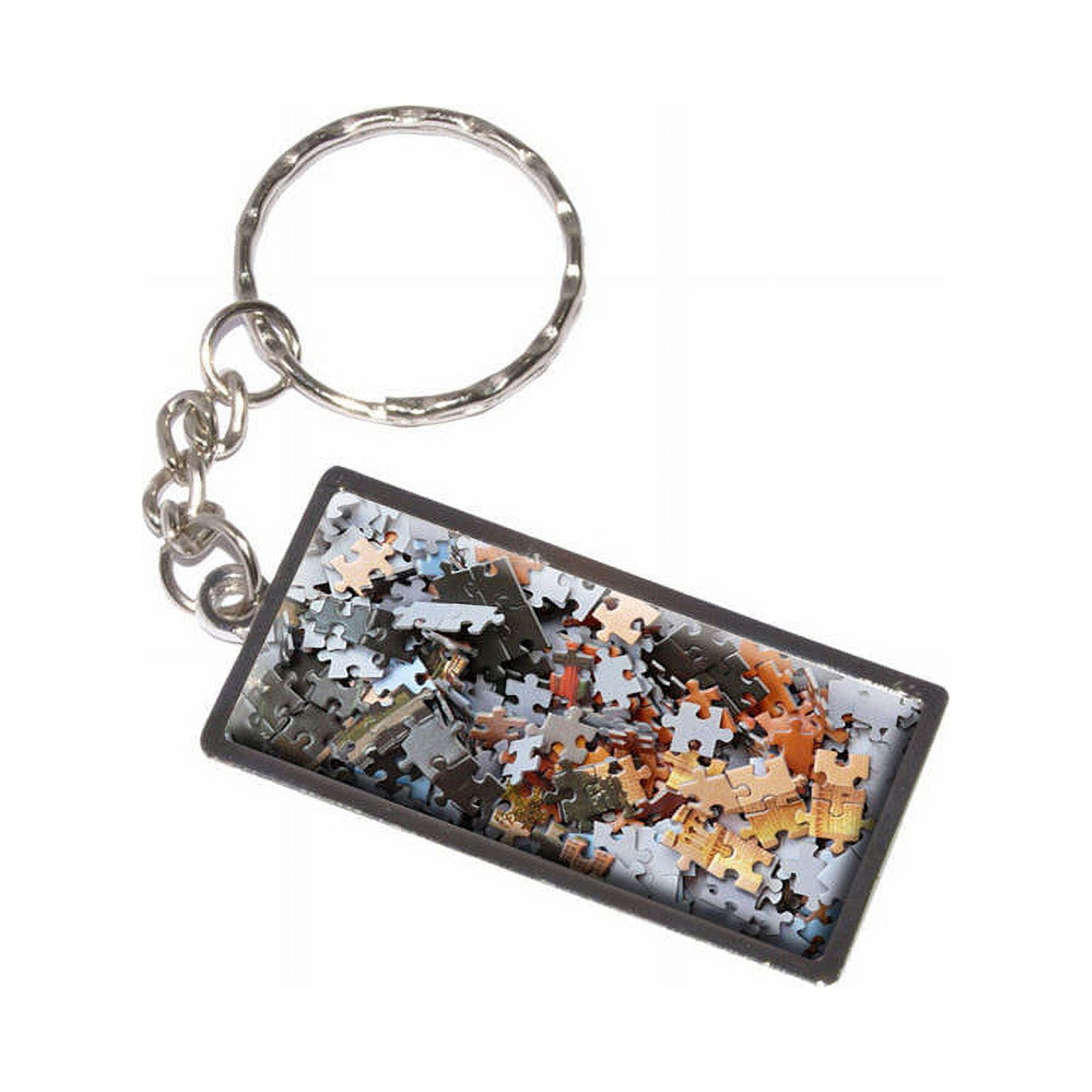 Jigsaw Puzzle Pieces Jig Saw Game Hobby Keychain Key Chain Ring ...